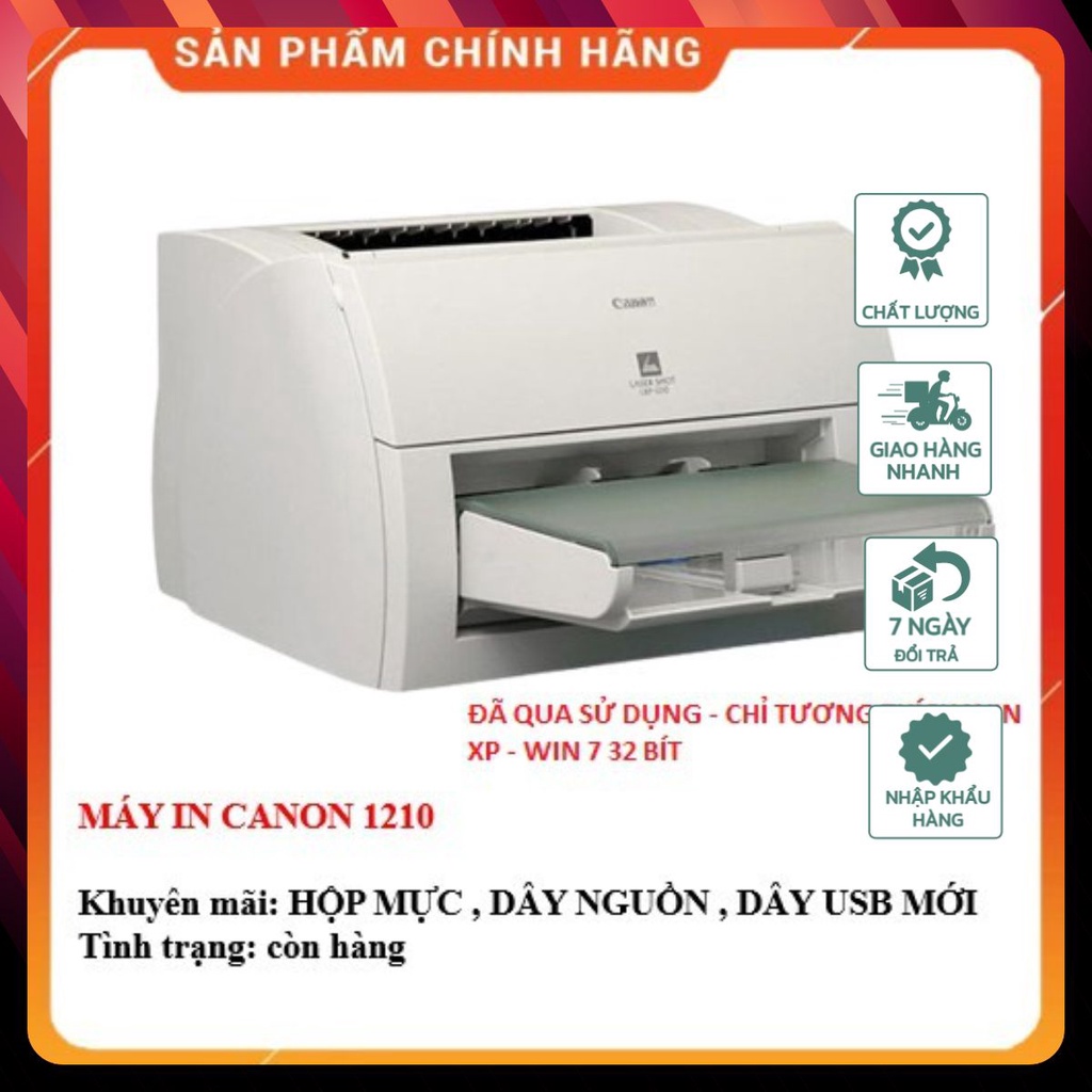 Máy in canon 1210 chỉ dùng cho win 32bit (xp, win 7 32 bit) | Shopee ...