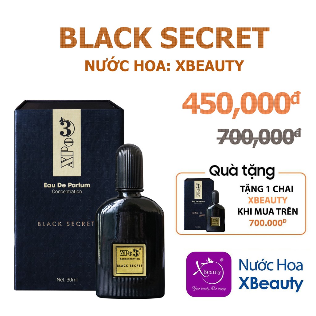 Nước hoa XBeauty XPo3 Black Secret 30ml | Shopee Việt Nam