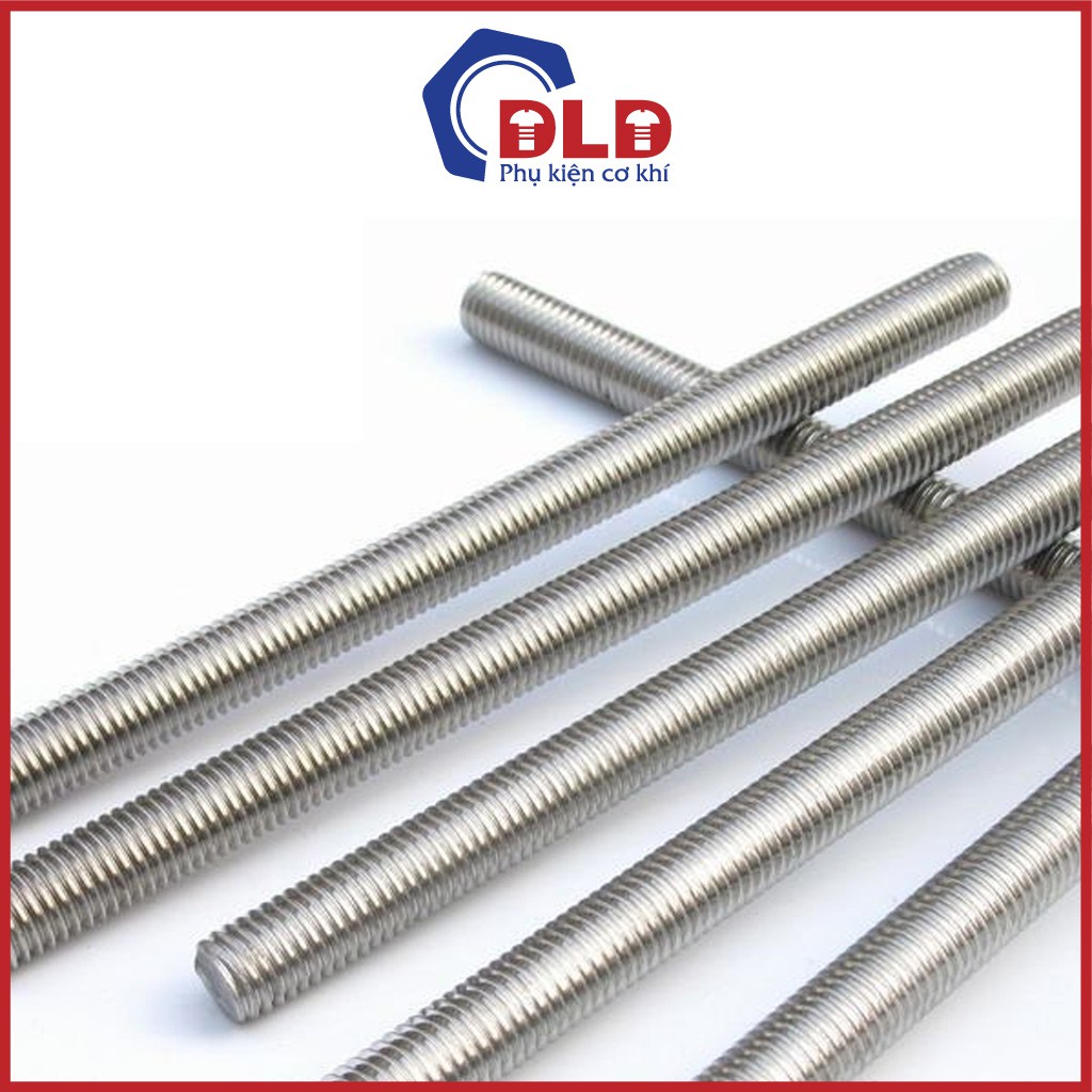 Set 1 cây thanh ren (1m) Inox 201, thanh ren đen 8.8, thanh ren mạ kẽm ...