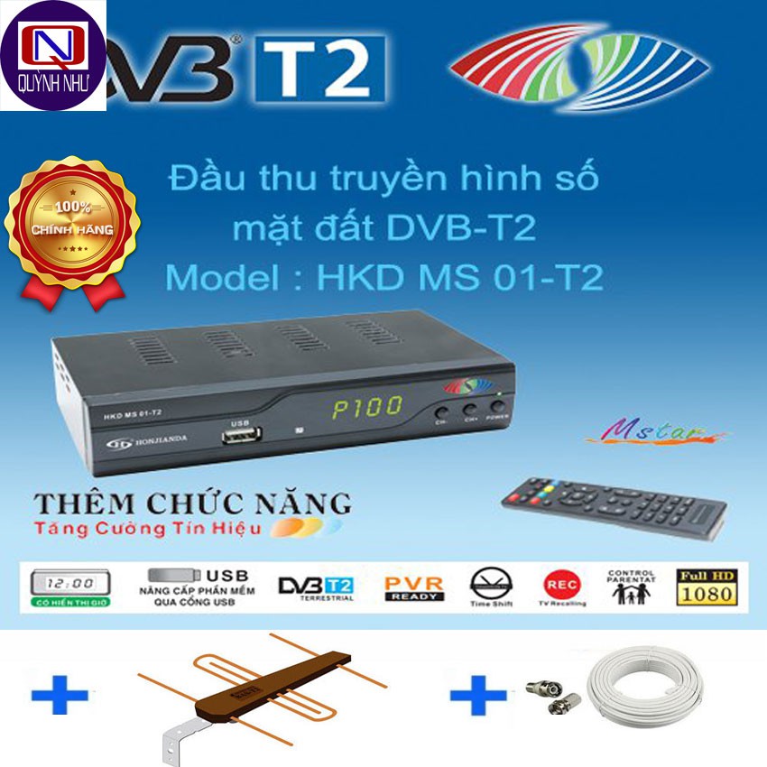 ĐẦU THU TRUYỀN HÌNH SỐ MẶT ĐẤT DVB T2 HOÀNH KIẾN ĐẠT (MODEL HKD MS 01-T2) | Shopee Việt Nam