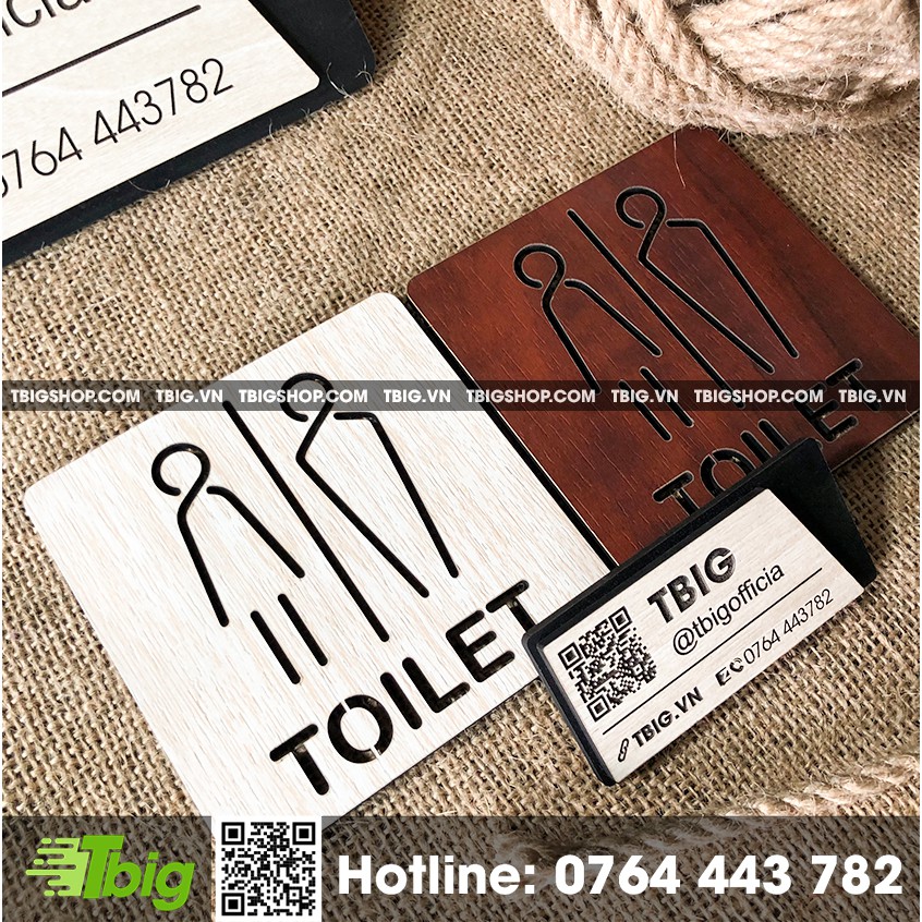 Bảng toilet Nam - Nữ cắt laser mẫu đơn giản | Shopee Việt Nam