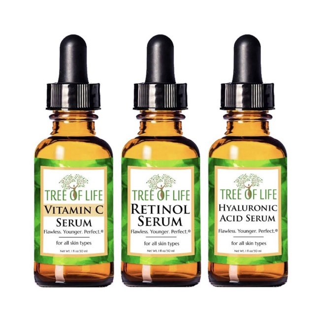 Serum dưỡng da Vitamin C/Retinol/Hyaluronic Tree of Life 30ml/60ml USA ...