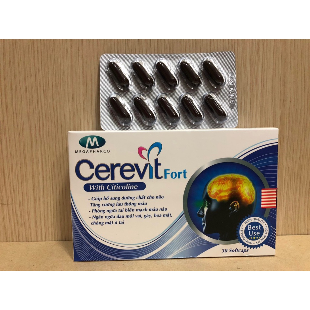 Viên uống CEREVIT FORT GIÚP TĂNG CƯỜNG LƯU THÔNG MÁU ,BỔ NÃO cung cấp ...