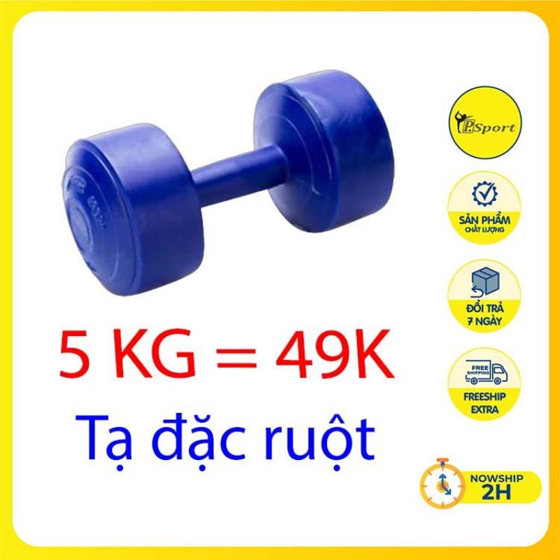 Tạ nhựa tập tay 5 kg tạ tay 5kg ( 1 Tạ 5 Kg đã nhồi sẵn) | Shopee Việt Nam