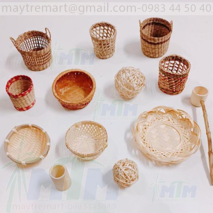 Mây tre đan mẫu ngẫu nhiên size mini trong lòng bàn tay | Shopee Việt Nam
