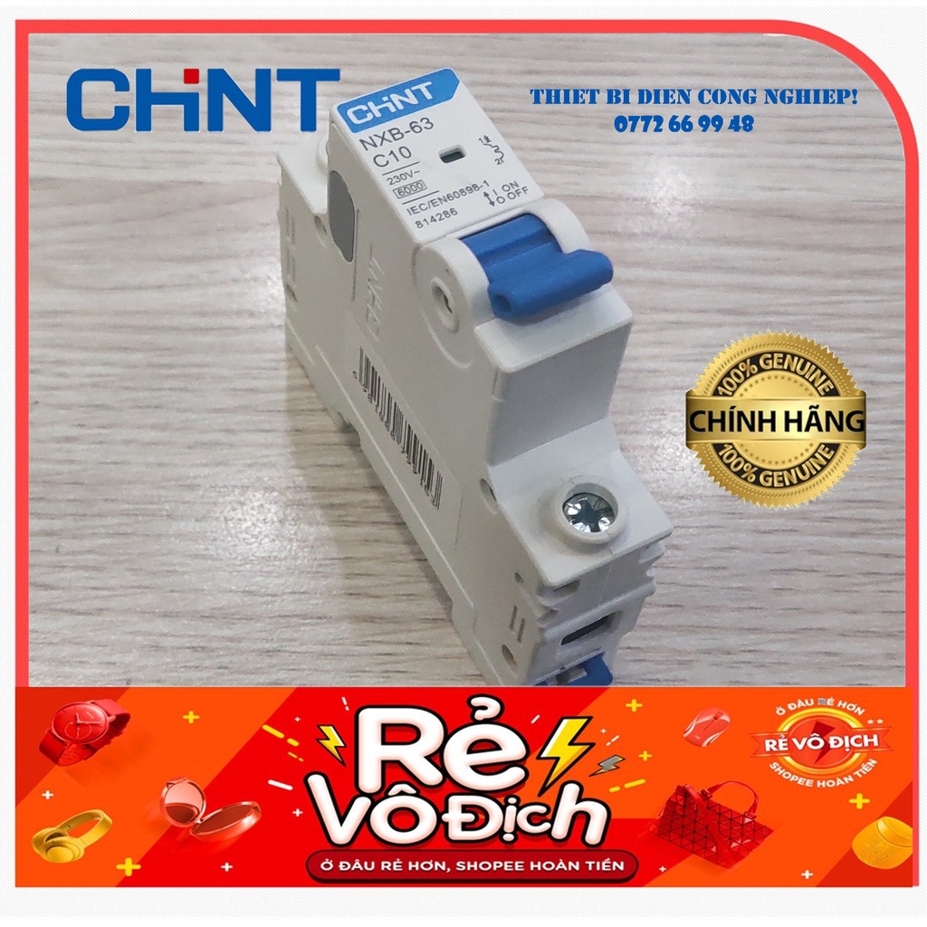 MCB 1 pha 1A~63A cầu dao đóng cắt dạng tép NXB-63 Chint | Shopee Việt Nam