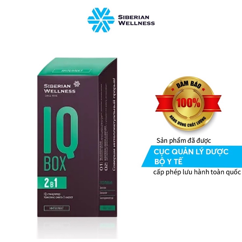 Viên uống hoạt huyết dưỡng não IQ Box - Tăng cường trí nhớ IQ Box Siberian Wellness - Hộp 30 gói ...