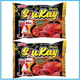Mì Siu Kay 2 Hương Vị Hải Sản, Bò Siu Kay 7 Cấp Độ Thung24 goi1x 128g ...