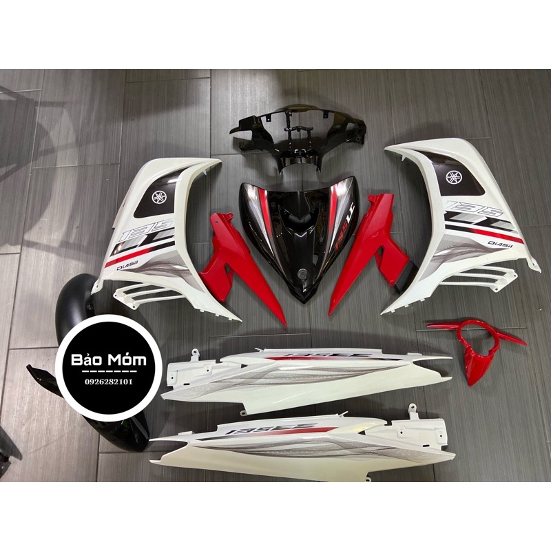 Dàn áo Exciter 135 chính hãng Trắng đỏ đen mẫu tem Lc 135 | Shopee Việt Nam