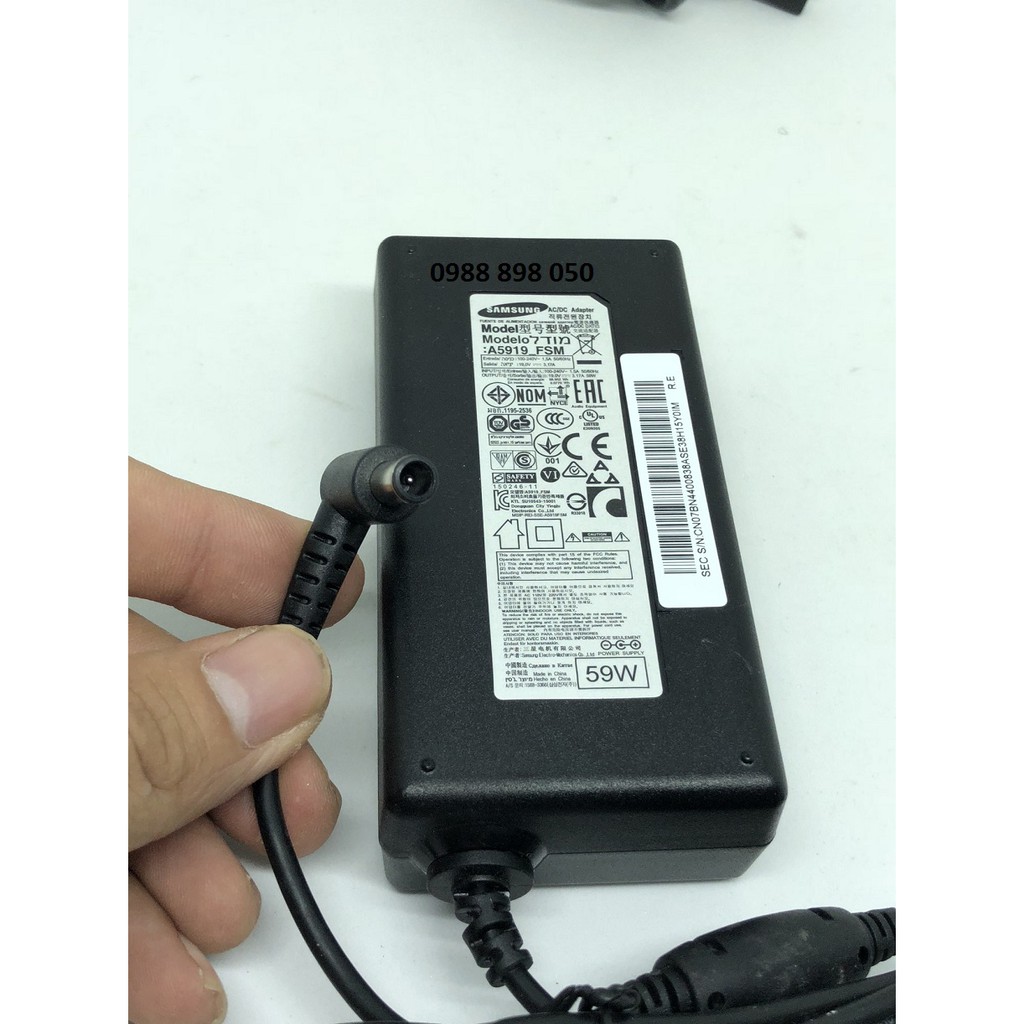 Adapter nguồn màn hình TV samsung 19V 3.17A chính hãng | Shopee Việt Nam