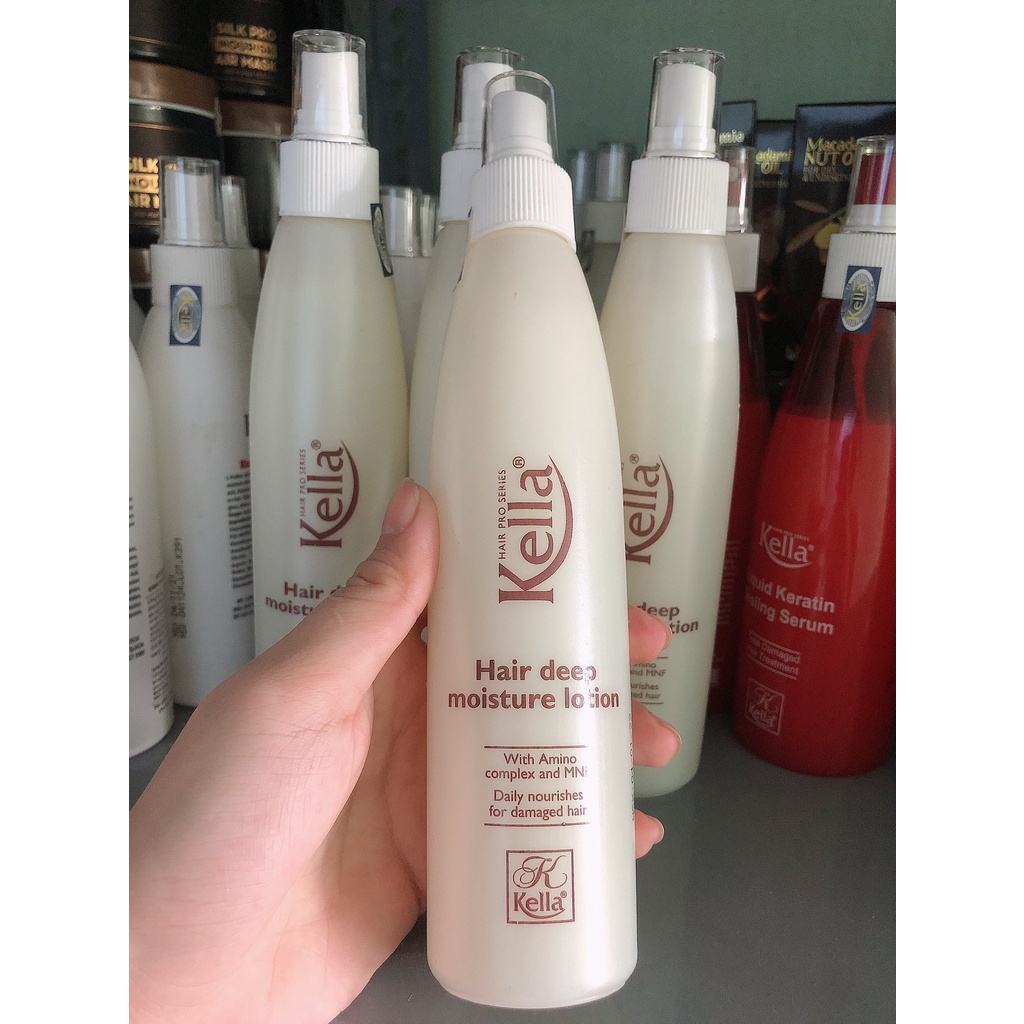 Xịt dưỡng làm mềm tóc Kella Hair Deep Moisture Lotion 250ml | Shopee ...