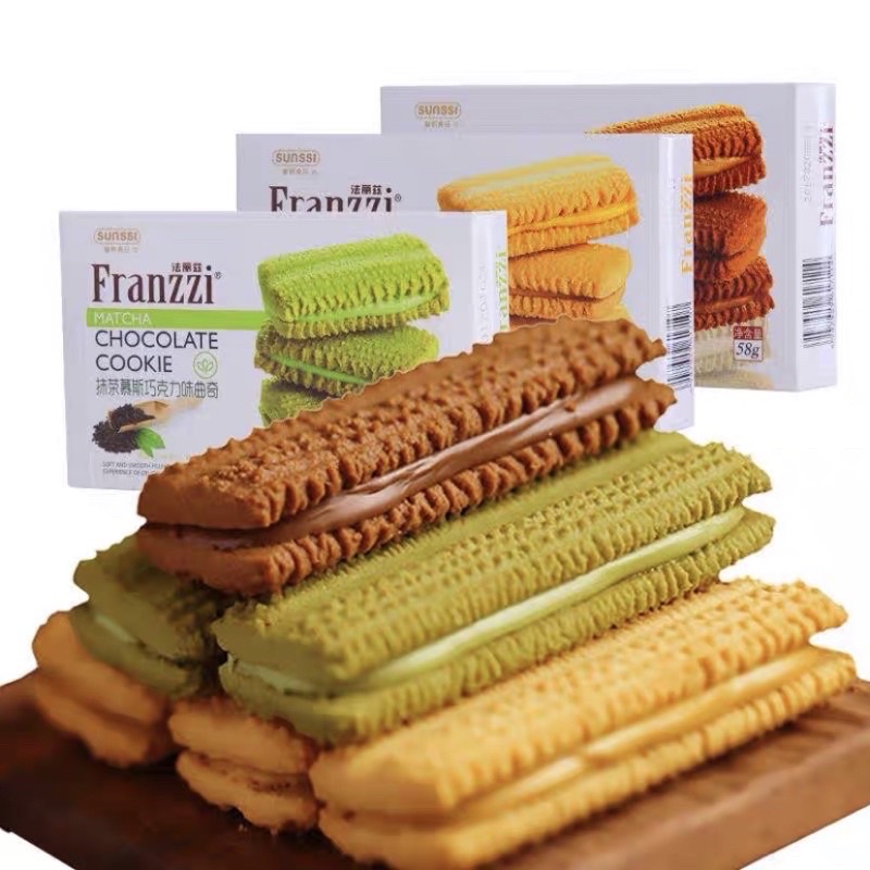 Bánh Quy Franzzi kẹp kem các vị Date mới Siêu HOT (nsx : in trên bìa ...