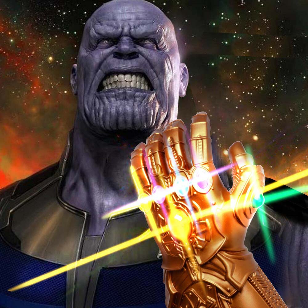 Marvel Avengers Thanos Infinity War Gauntlet Gloves With LED Light Toy ...