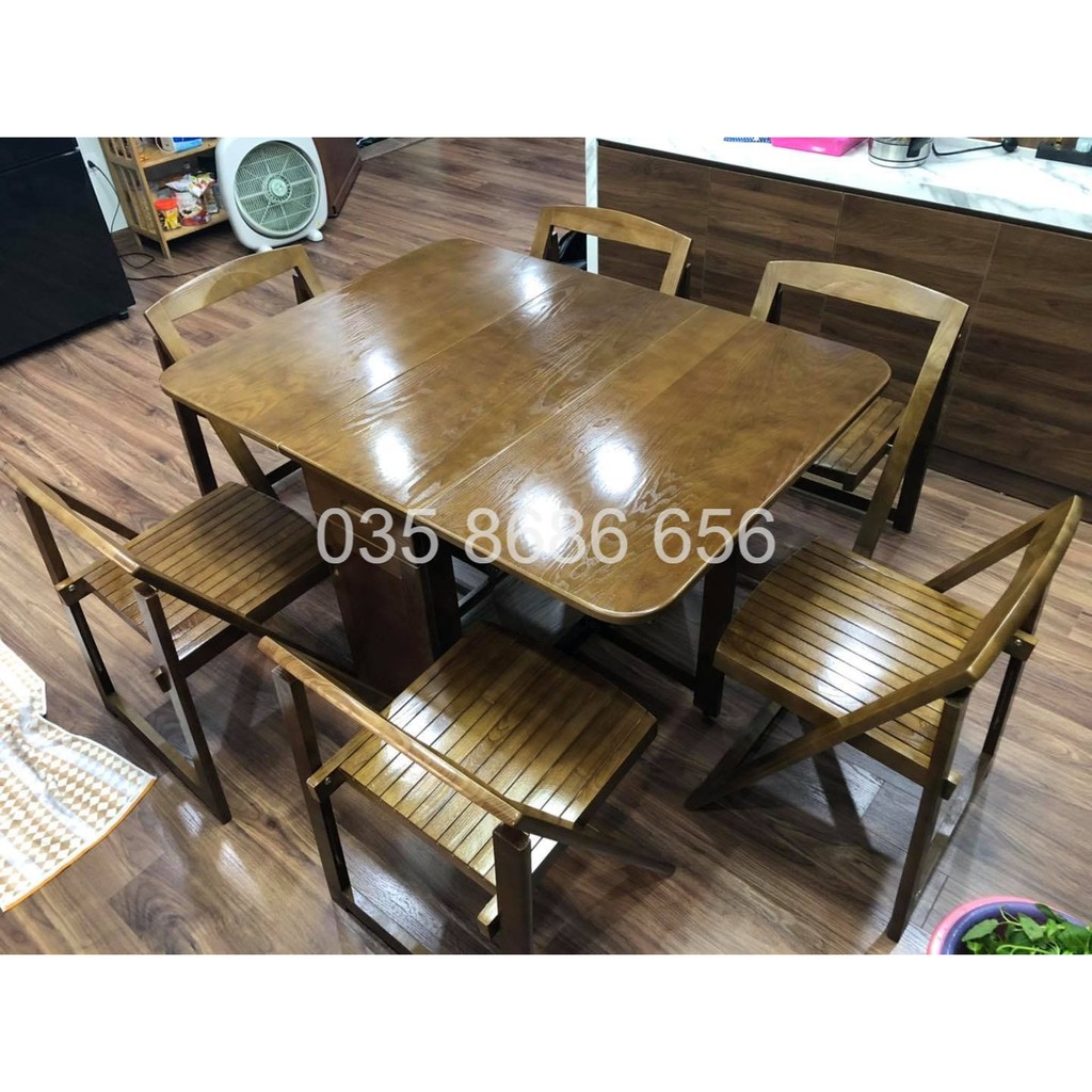 ( ẢNH THỰC TẾ ) BÀN ĂN THÔNG MINH GỖ SỒI TỰ NHIÊN – BẢO HÀNH 2 NĂM ...