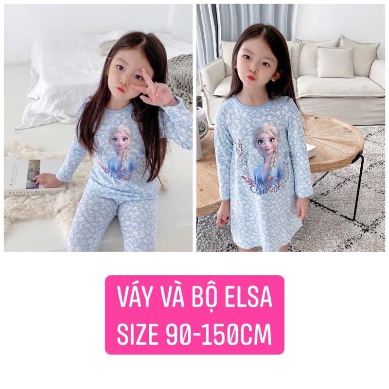 Bộ dài tay Elsa Frozen cho bé gái | Shopee Việt Nam