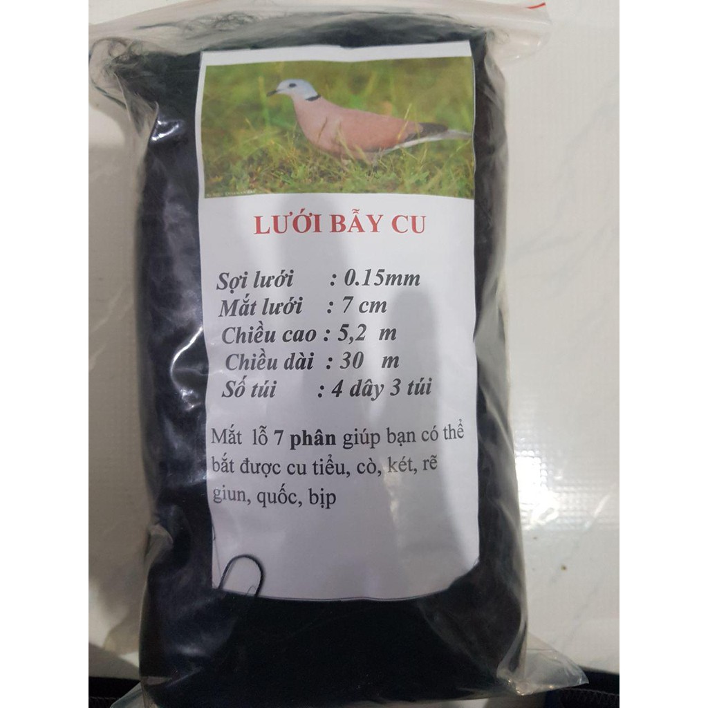 30m Lưới 7 Phân Bẫy Chim cu tiểu, cò, két, rẽ giun, quốc, bịp | Shopee ...