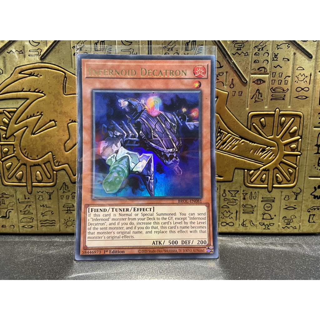 [ Bài Yugioh Chính Hãng ] Infernoid Decatron - BROL-EN081 - Ultra Rare 1st Edition | Shopee Việt Nam
