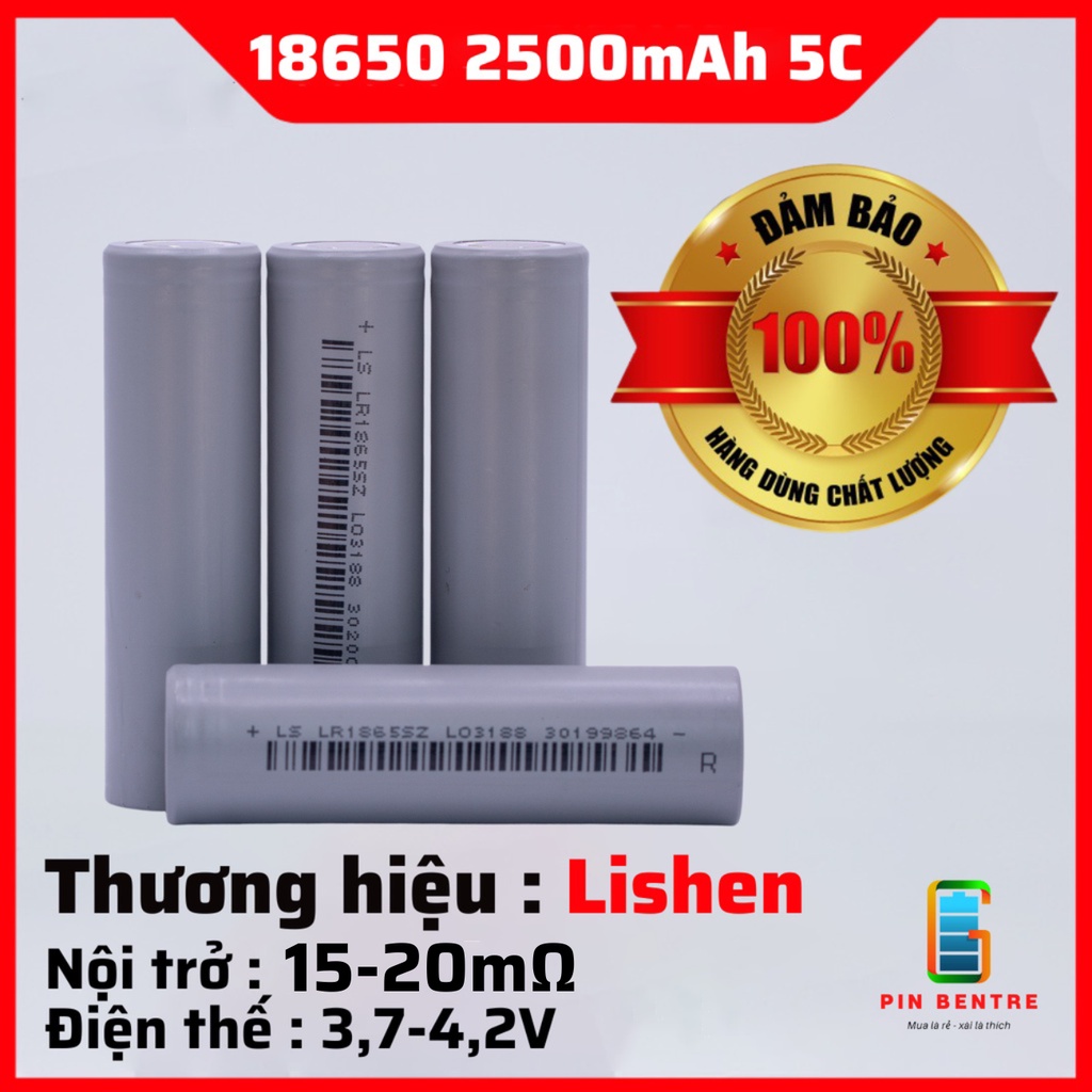 Cell Pin 18650 Lishen 2500mAh xả 12A Chính hãng hàng mới | Shopee Việt Nam