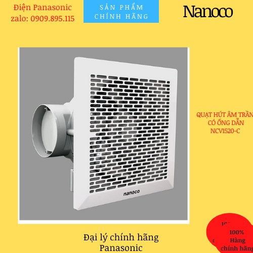 Quạt hút âm trần có ống dẫn Nanoco NCV1520-C - Nhà phân phối Panasonic ...
