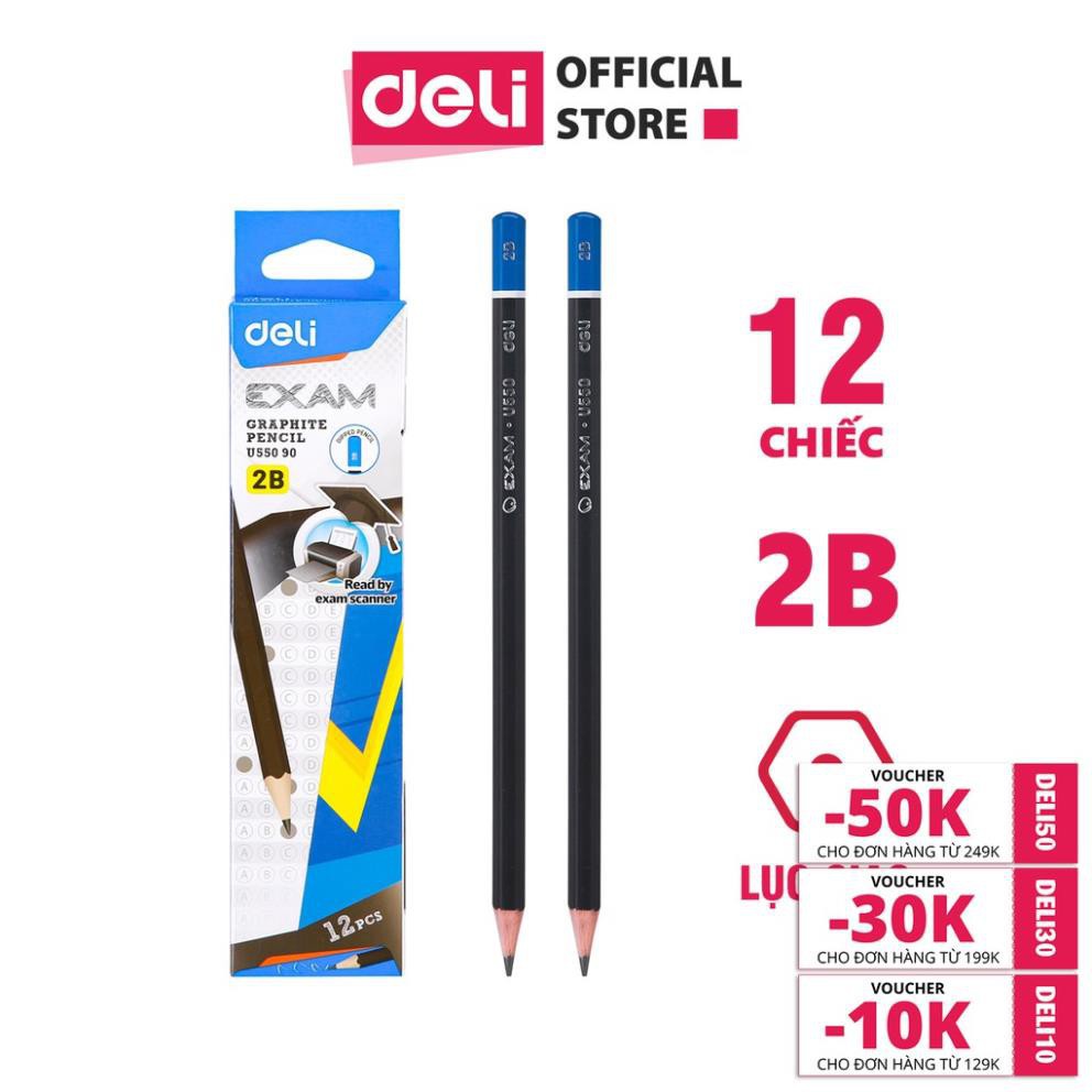 Bút chì Deli Exam 2B - Cực nhạy với máy chấm thi tự động - Combo 6 ...