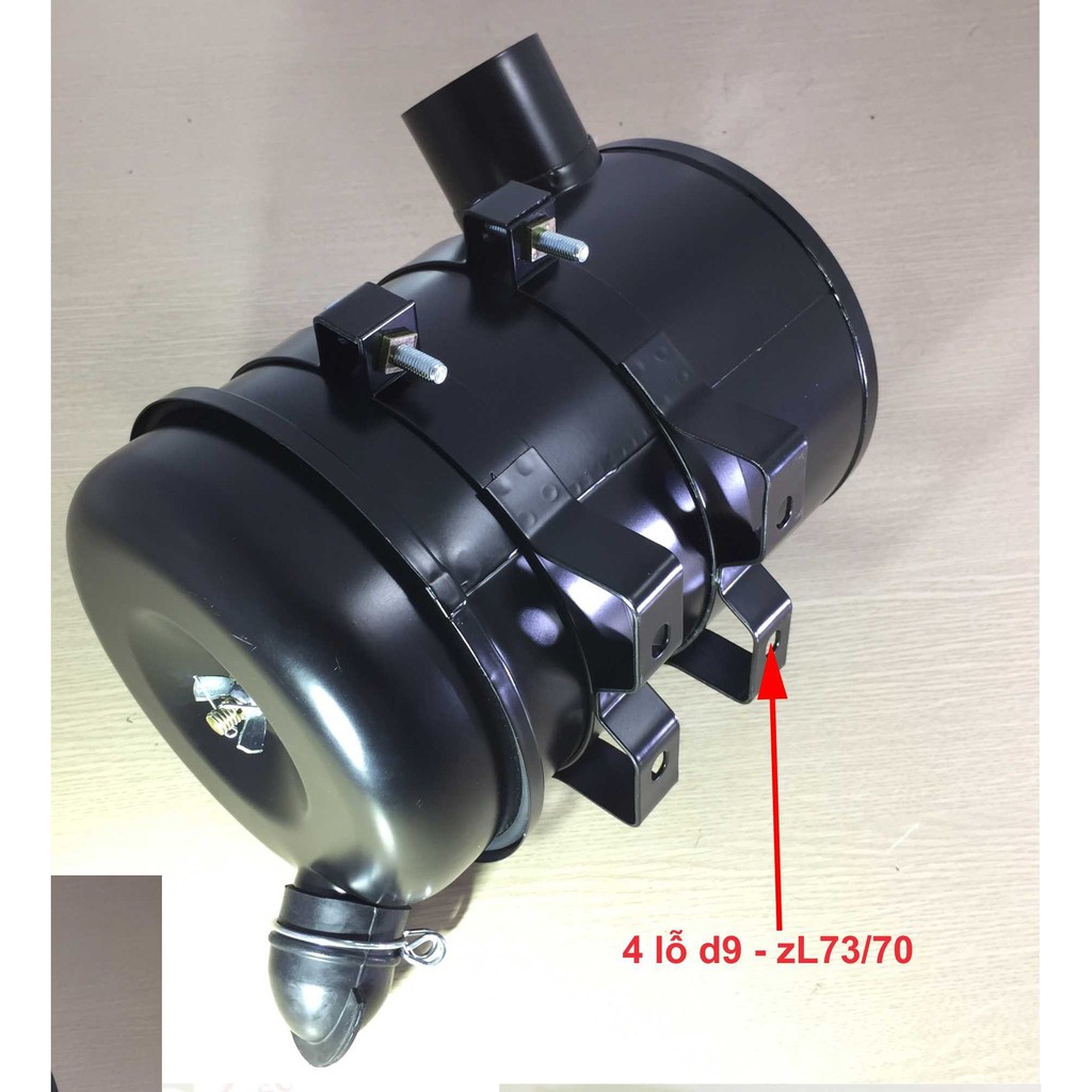 Bầu lọc gió_15*22, bằng sắt, cổ gió d65/d65, thân d190, dài L280, 4 lỗ bắt d9-zL70/73 | Shopee ...