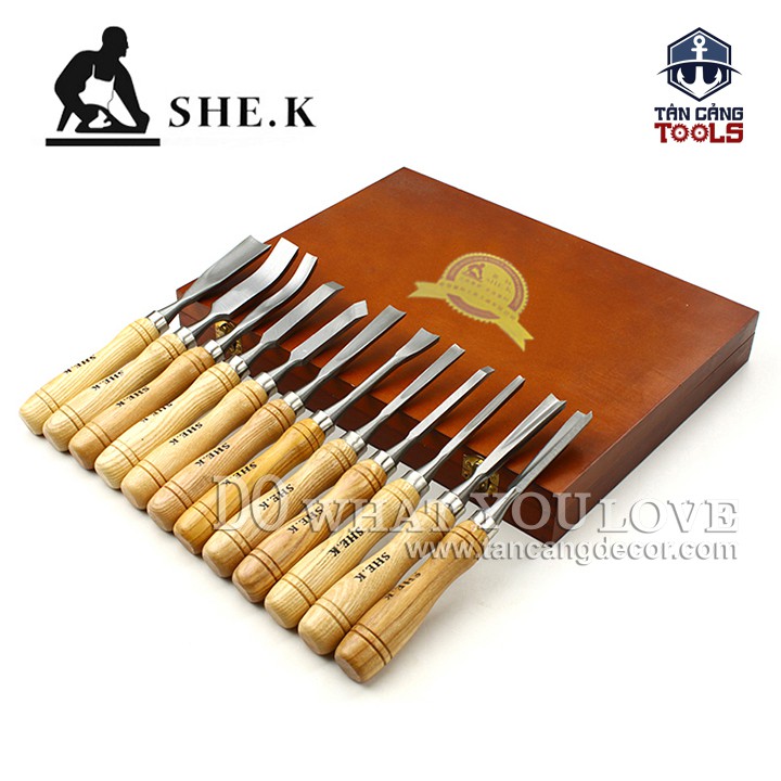 Bộ 12 Dao Tiện, Khắc Gỗ Hợp Kim Shek | Shopee Việt Nam