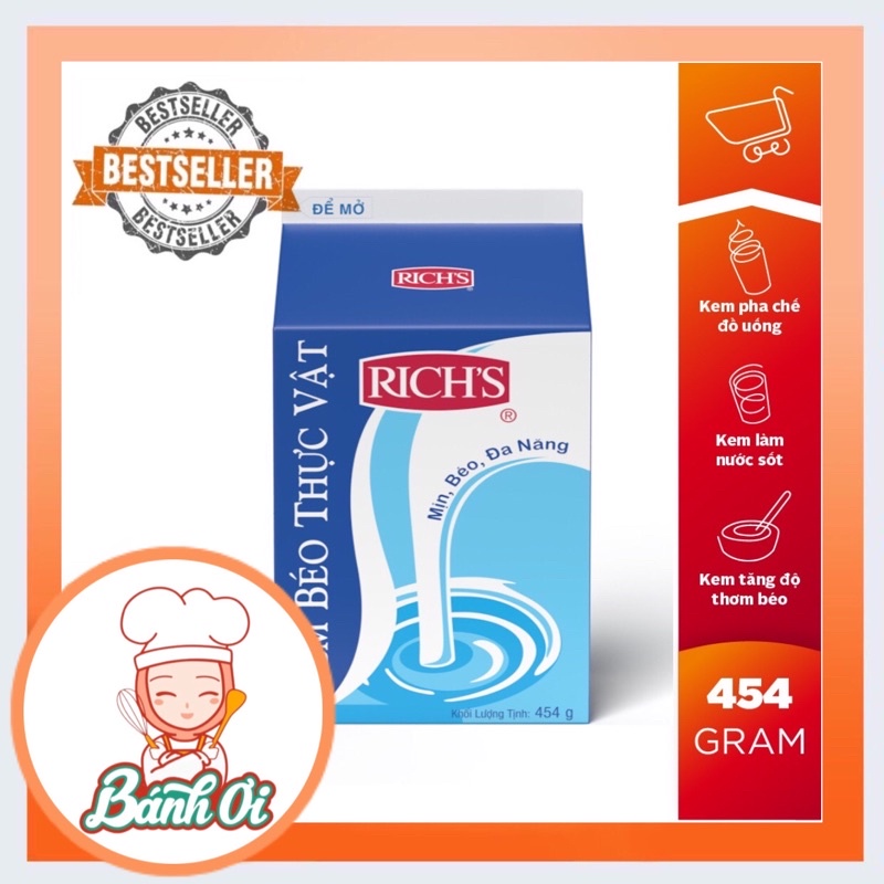 Kem Rich/ kem béo thực vật Rich lùn 454g | Shopee Việt Nam