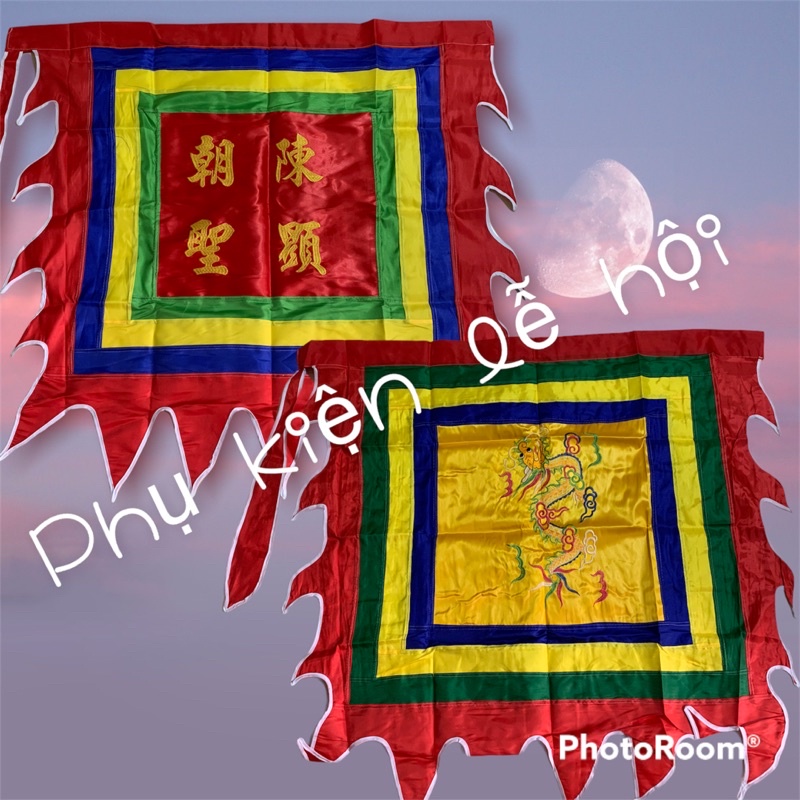 FREESHIP CỜ thần cờ hầu đồng giá hoàng. cờ trần triều thêu 2 mặt. cờ ...