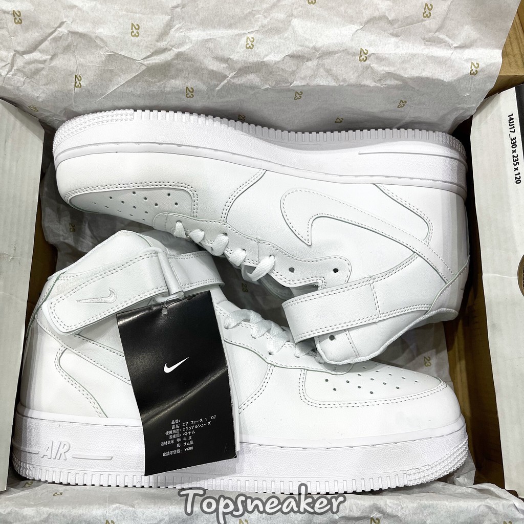 Giày Sneaker AF1 Mid Full Trắng Full Box Freeship HỖ TRỢ ĐỔI TRẢ TRONG ...