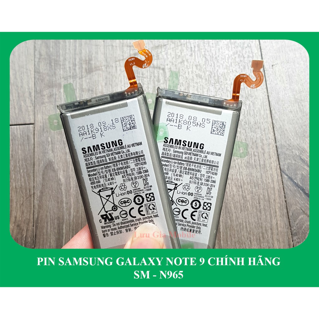 Pin Samsung Galaxy Note 9 chính hãng | Phát hiện fake đền 10 lần giá ...