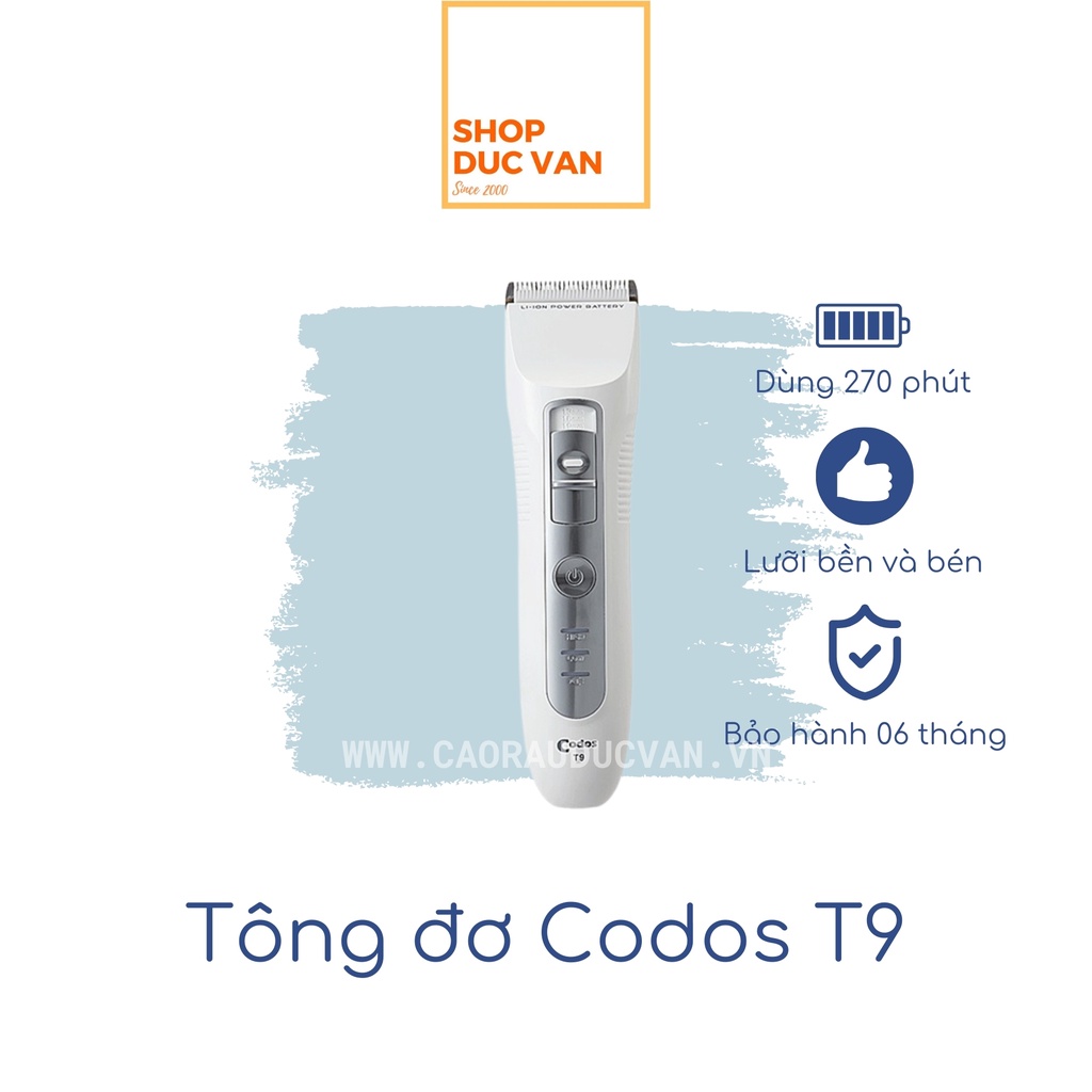 Tông đơ cắt tóc Codos T9 mẫu bản mới nhất năm nay [ Shop Đức Vân ] | Shopee Việt Nam