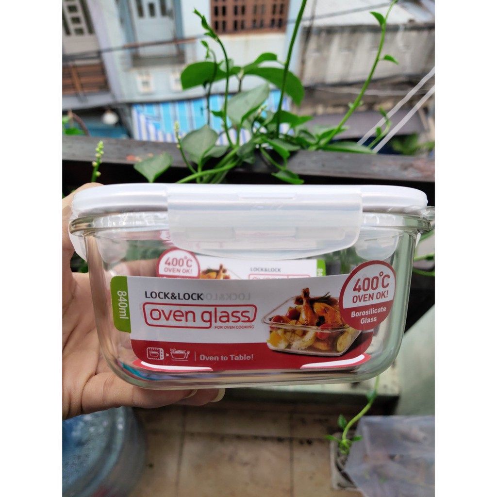 Hộp thủy tinh chịu nhiệt lock & lock 840ml | Shopee Việt Nam