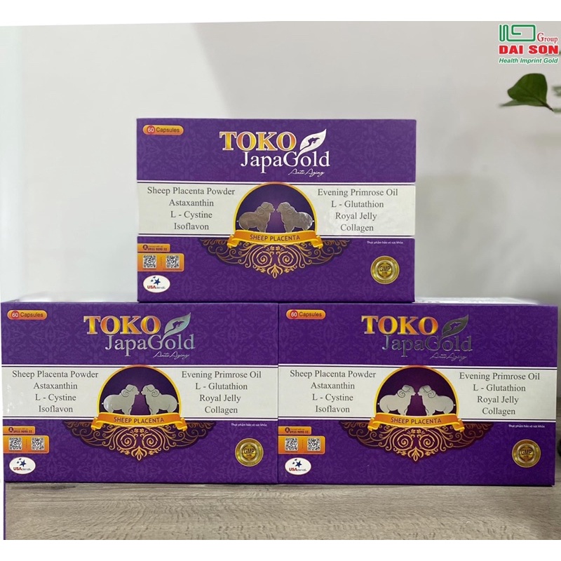 Viên đẹp da nhau thai cừu ToKo JapaGold- Tặng kèm 1 hộp vitamin E ...