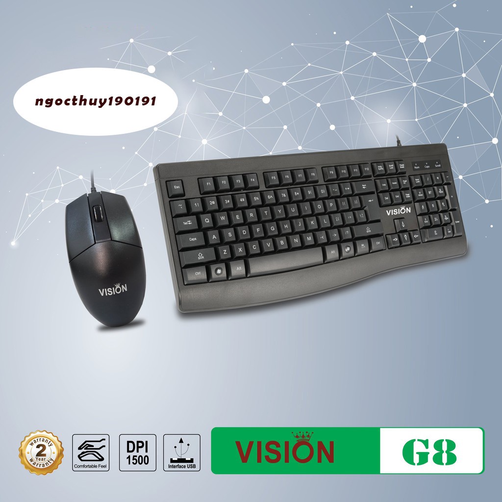 COMBO BÀN PHÍM CHUỘT VISION G8 NEW BH 12T | Shopee Việt Nam