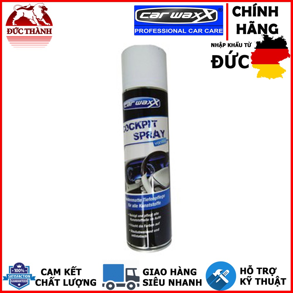 Dưỡng taplo dạng xịt tiện dụng Carwaxx Cockpit Spray mùi vani 400ml ...