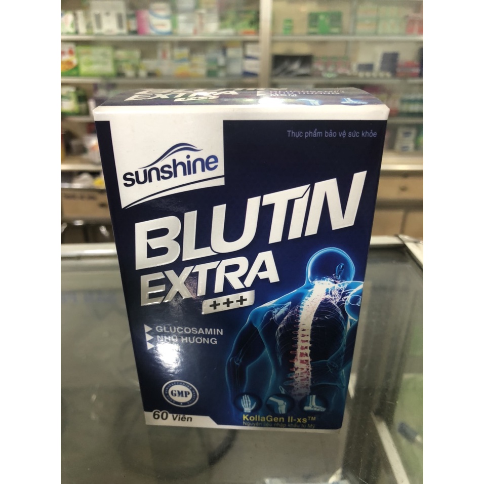 BLUTIN EXTRA ( GLUCOSAMIN ) - hộp 60 viênhỗ trợ làm giảm sưng đau do ...