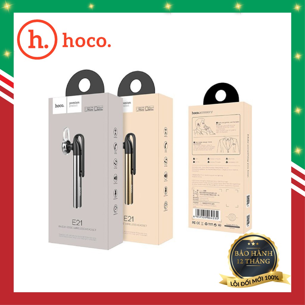 Tai nghe bluetooth Hoco E21, Tai nghe Không Dây Pin 45mAh Cho Nghe Nhạc 3h Liên Tục | Shopee ...