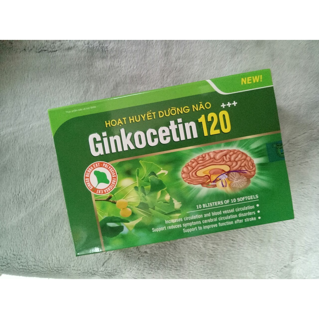 HOẠT HUYẾT DƯỠNG NÃO GINKOCETIN 120++ - HỖ TRỢ GIẢM ĐAU ĐẦU VẬN MẠCH ...