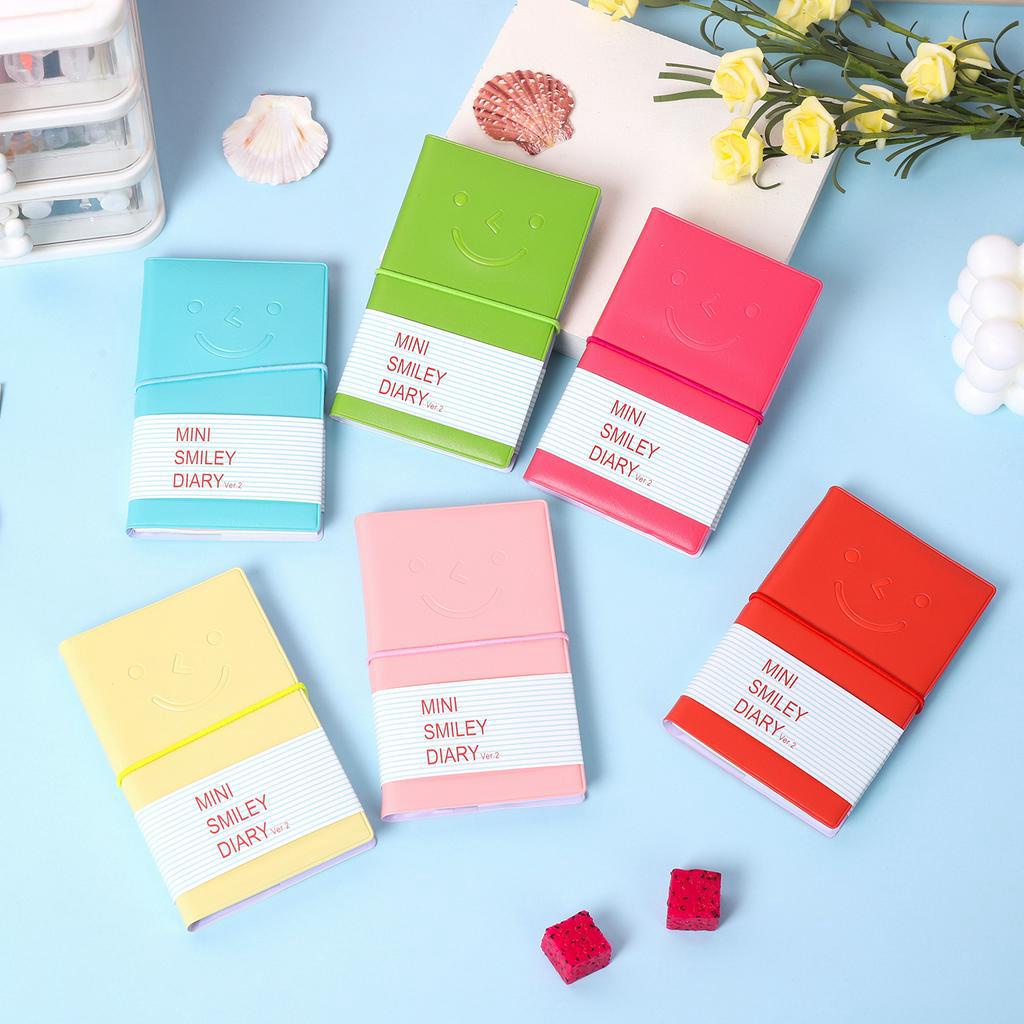 Sổ tay MINI SMILEY DIARY bìa da nhiều màu, sổ tay bìa da -Notebook Khổ ...