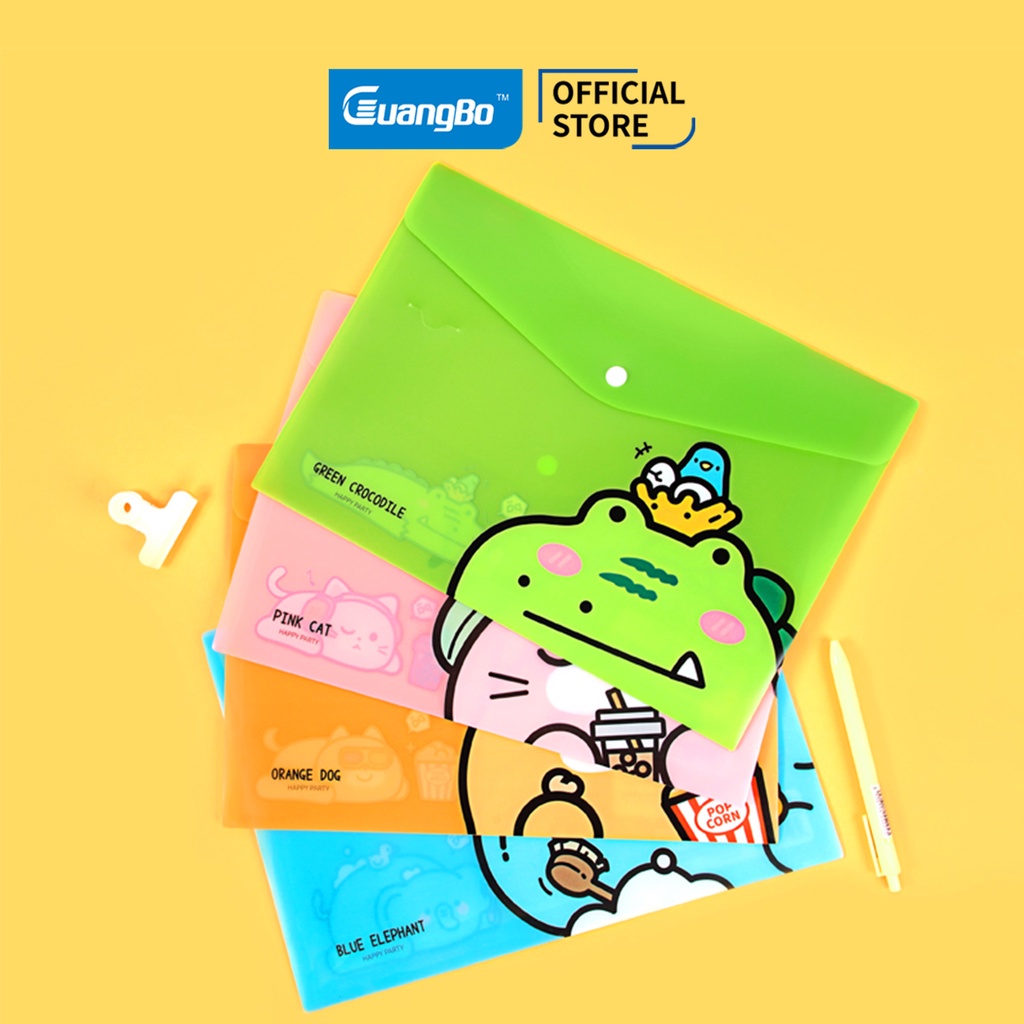 Túi khuy clear bag đựng tài liệu A4 Happy Party GuangBo - chống nước ...