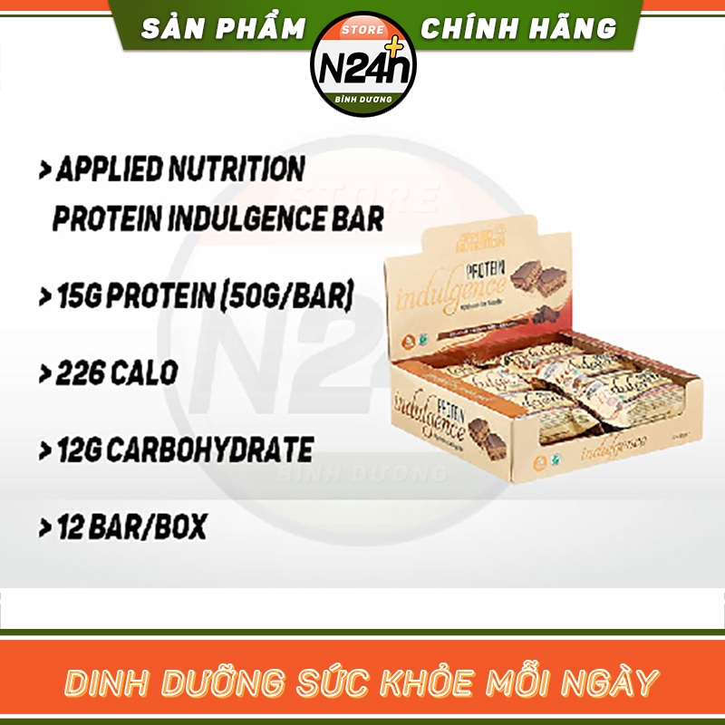 INDULGENCE BAR Bánh Protein Bar Thanh Protein Bar Bổ Sung Đạm APPLIED ...
