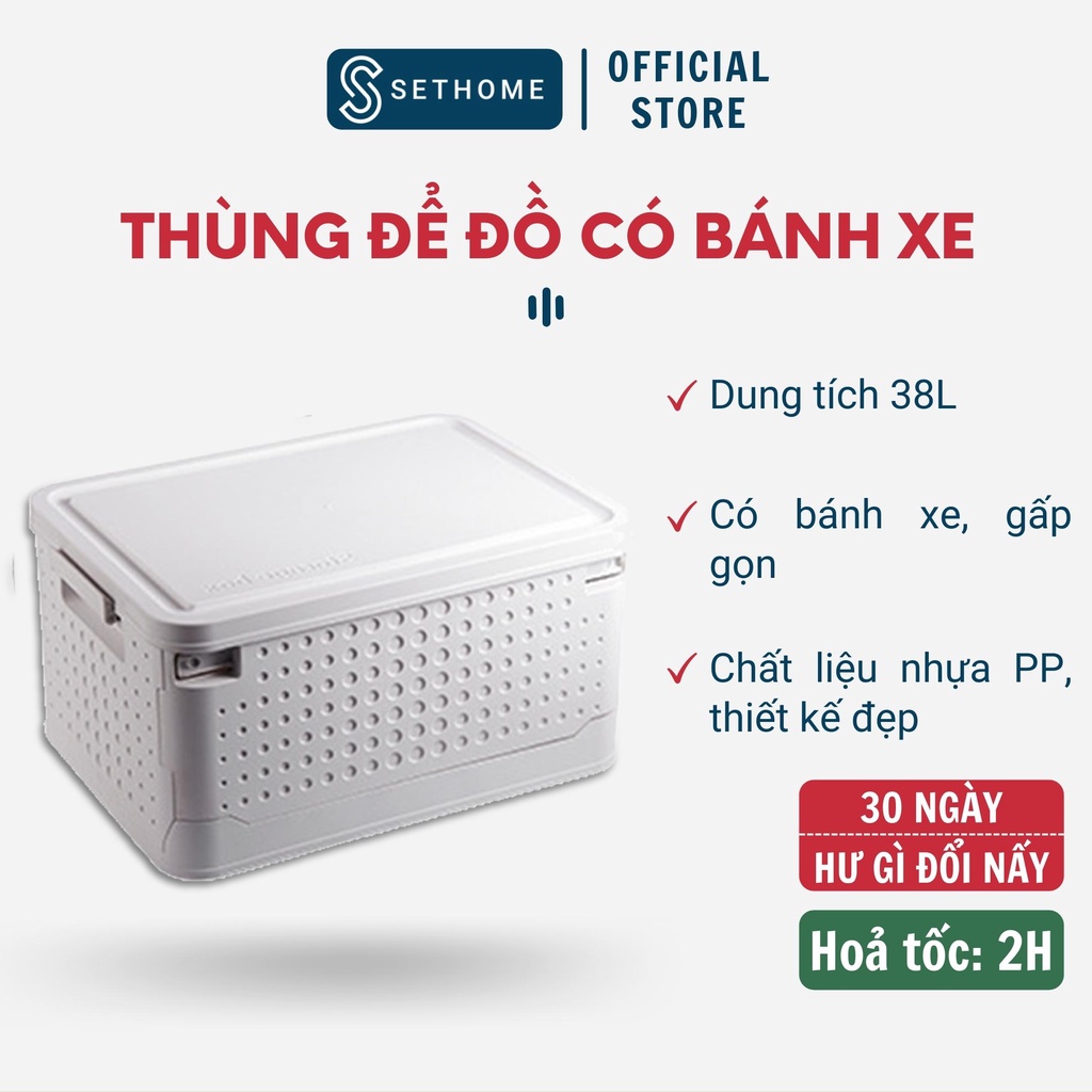 Thùng đựng đồ gấp gọn SETHOME đựng quần áo sách vở đồ chơi | Shopee Việt Nam