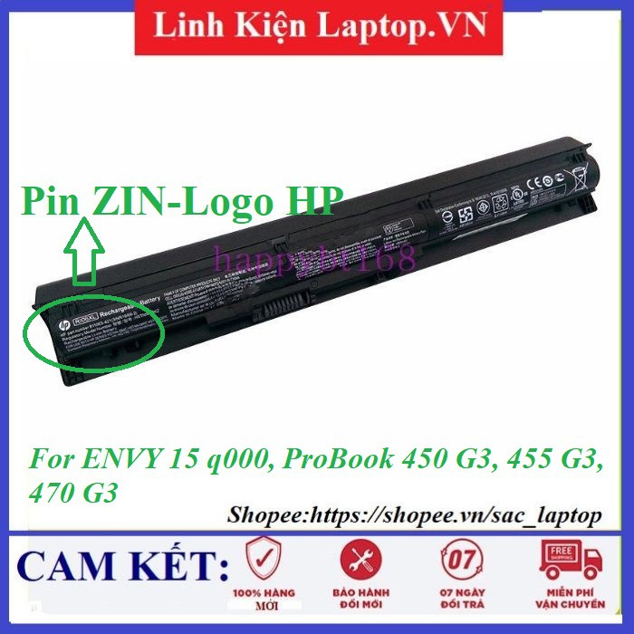Pin Laptop HP PROBOOK 450 G3 (RI04) - ENVY 15 q000, ProBook 450 G3, 455 ...