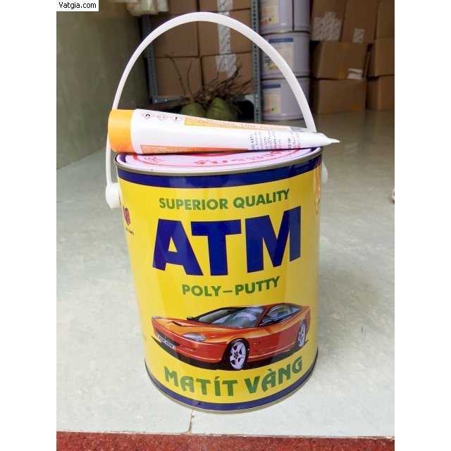 Matít Vàng ATM 3.5Kg, Trét vết lỗi trên bề mặt kim loại, gỗ, nhựa ...