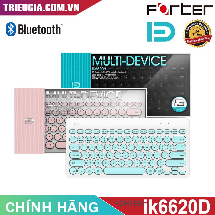 Bàn phím không dây Bluetooth Forter ik6620D - Chính Hãng | Shopee Việt Nam