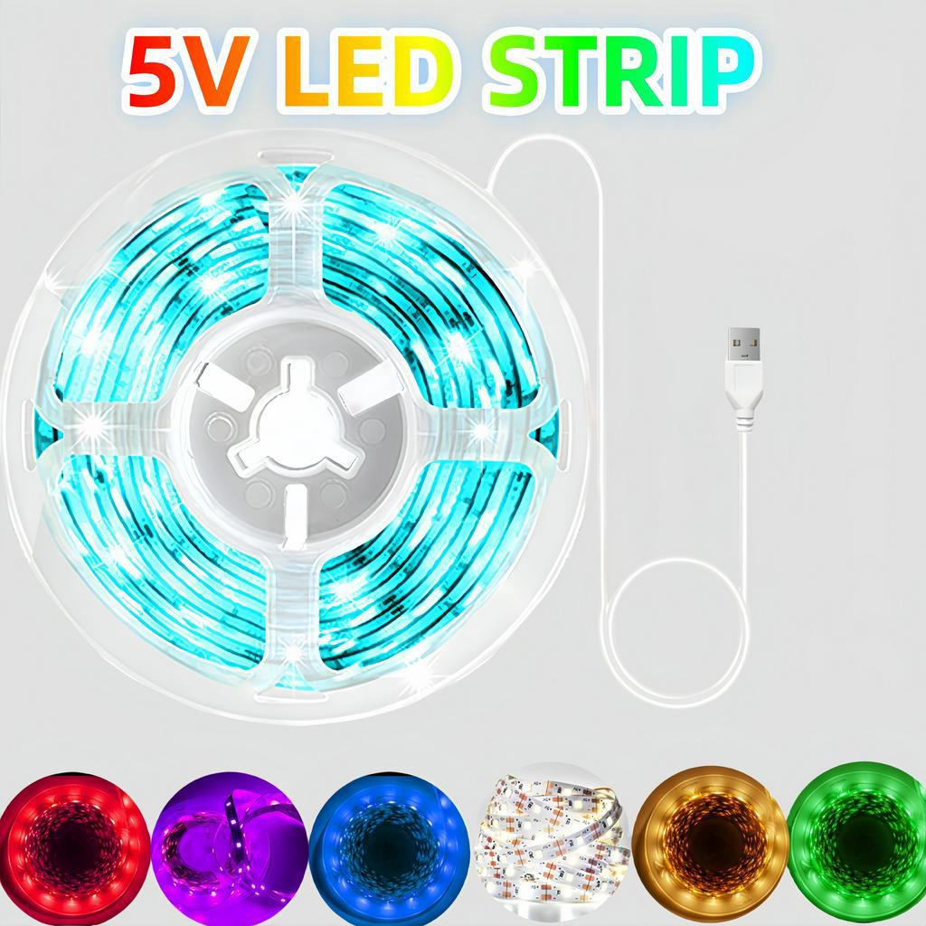 2835 SMD DC5V Dải đèn Led USB Dải đèn Led RGB Băng đèn Led di động có ...