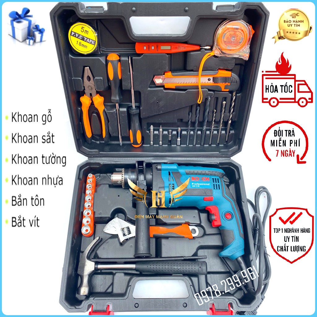 Máy Khoan | Máy Khoan Điện | Bộ Vali Đủ Đồ Nghề Chuyên Dùng Cam Kết ...