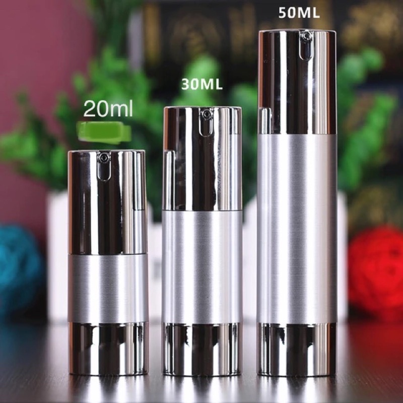 CHAI CHÂN KHÔNG BẠC Xịt giọt - Chai Chiết Mỹ phẩm CAO CẤP 100ml / 50ml ...
