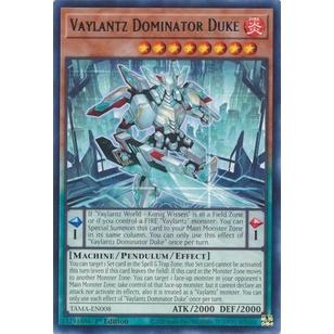Thẻ Bài Yugioh Vaylantz Dominator Duke - TAMA-EN008 - Rare 1st Edition ...
