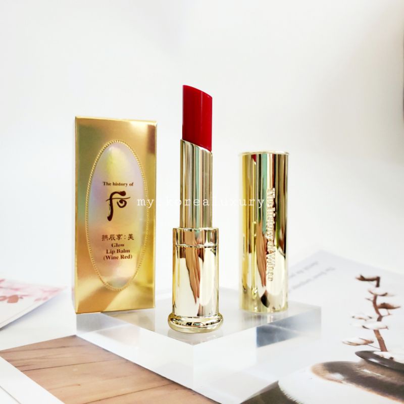 Son dưỡng môi có màu Whoo Mi Glow Lip Balm 3.3g (Wine Red/Orange/Rose ...